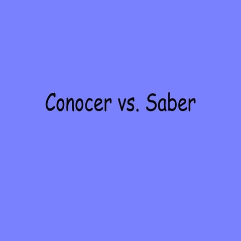Presentacion el saber y el conocer | PPT