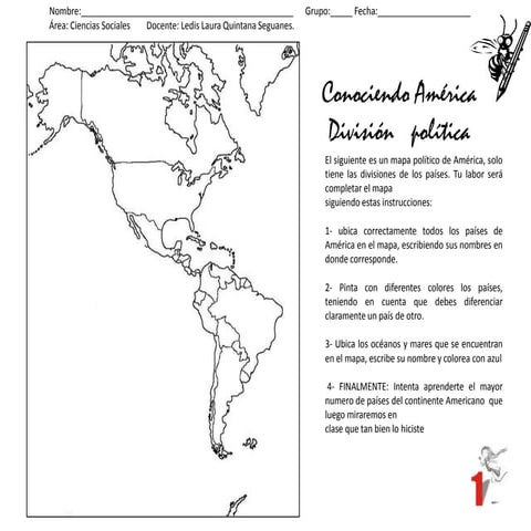 Hoja de trabajo: Conociendo america | PPTX