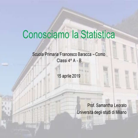 Conosciamo la statistica | PPTX