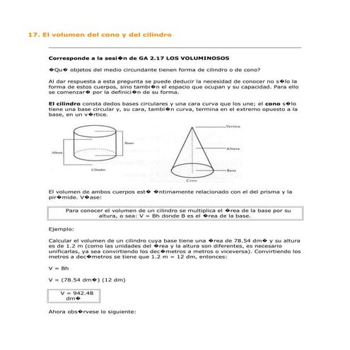 Cono y cilindro | DOCX