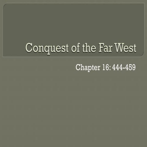 Conquest of the West | PPT