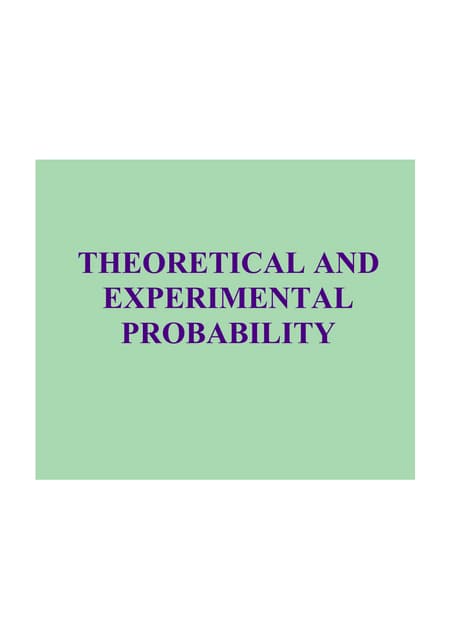 Probability | PPTX | Physics | Science