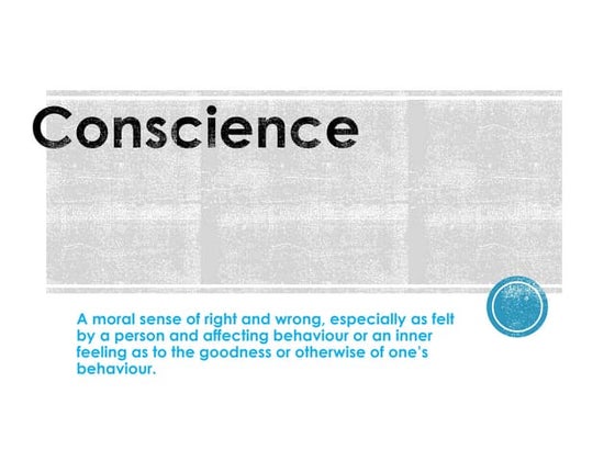 The conscience | PPT