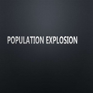 conscientization programme on Population Explosion pptx | PPT