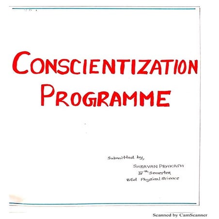 Conscientization programme | PDF