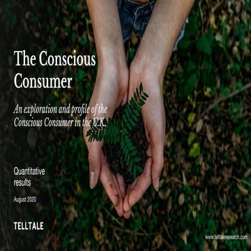 A Profile of The Conscious Consumer by Telltale Research | PPT