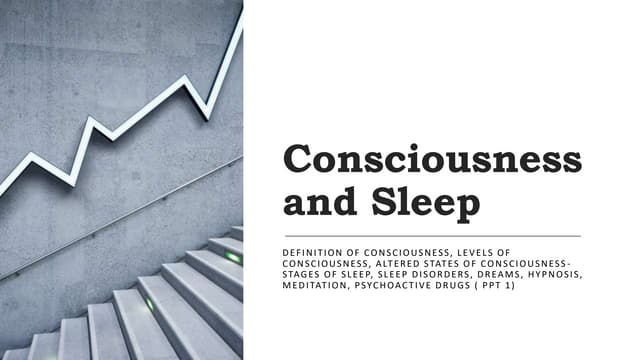 Consciousness In Psychology | PPTX