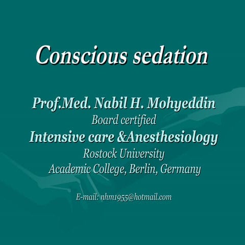 Conscious sedation | PPT
