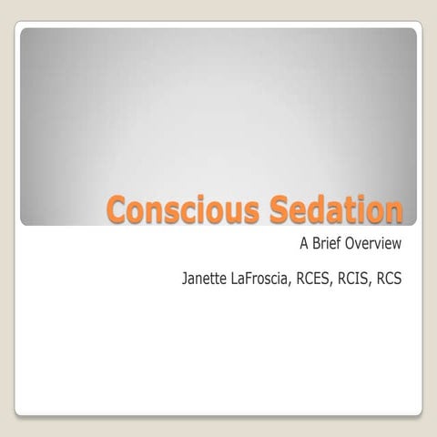 Conscious Sedation | PPTX