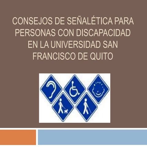Señalética para Discapacitados Visuales