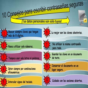 10 consejos para crear una contraseña segura | PPTX