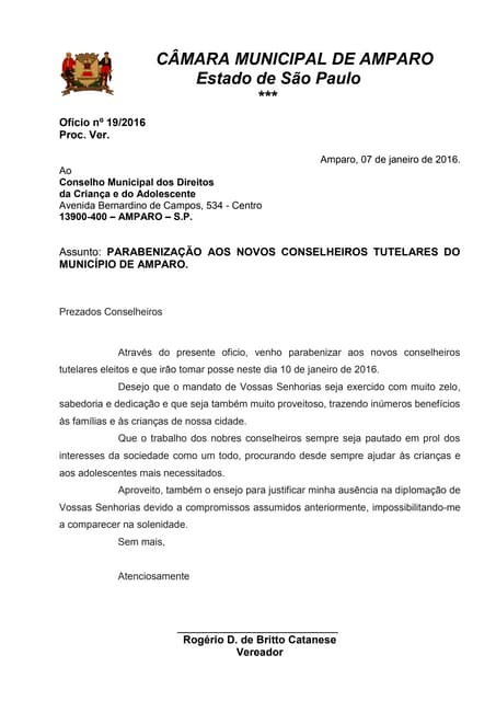Oficio modelo convite | PDF