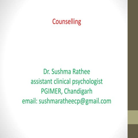 GOALS & SCOPE OF COUNSELING | PPTX