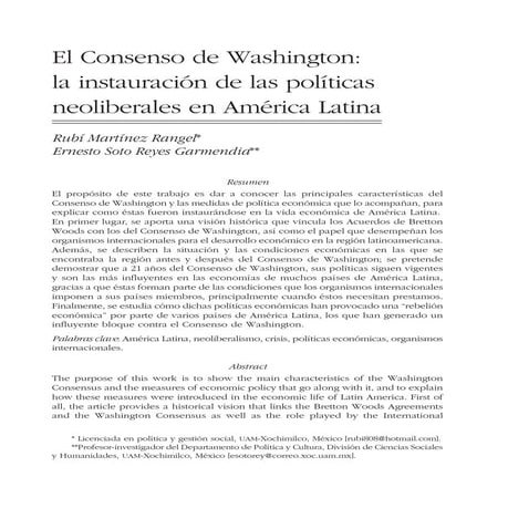 Consenso de washington | PDF