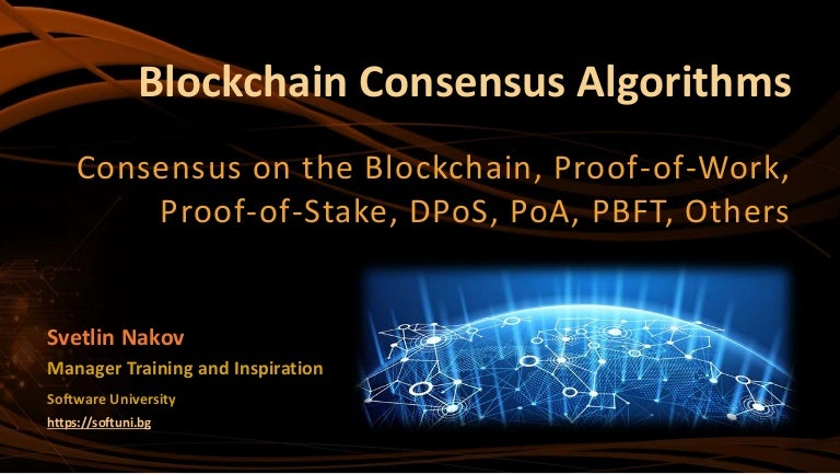 Consensus Algorithms - Nakov @ jProfessionals - Jan 2018