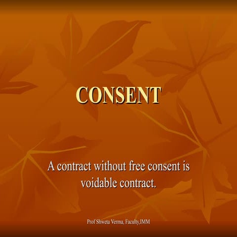 free Consent | PPT