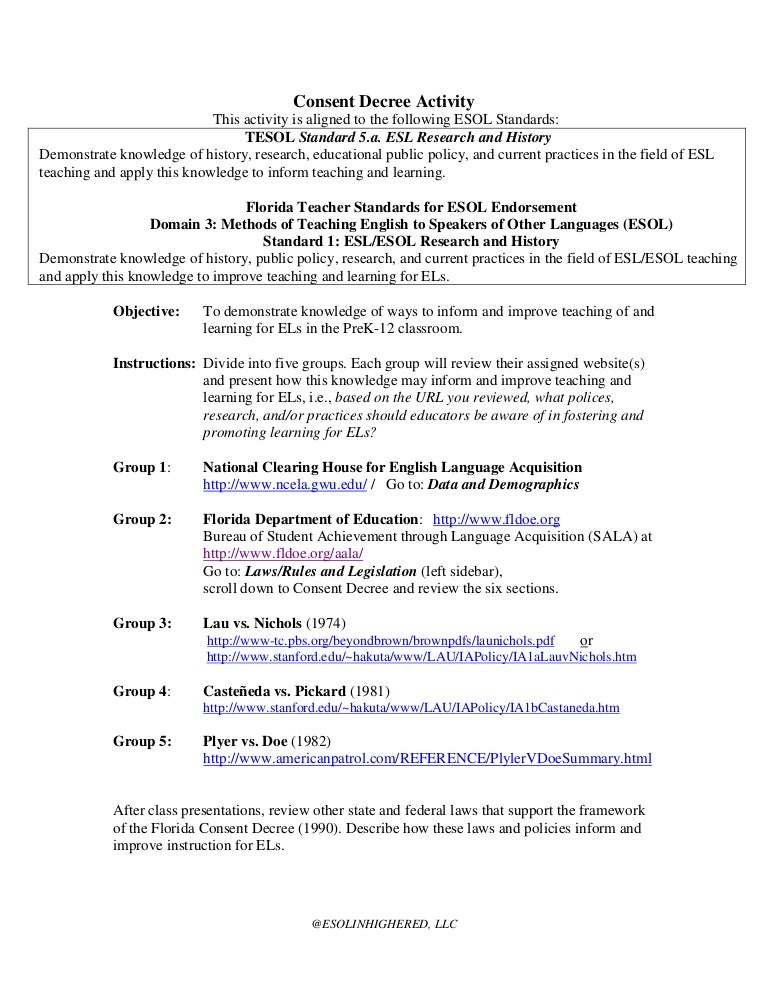 Consent Decree Activity consent-decree-activity