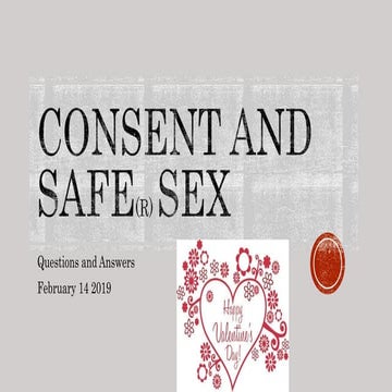 Consent And Safer Sex Ppt