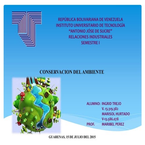 Conservacion del ambiente | PPTX