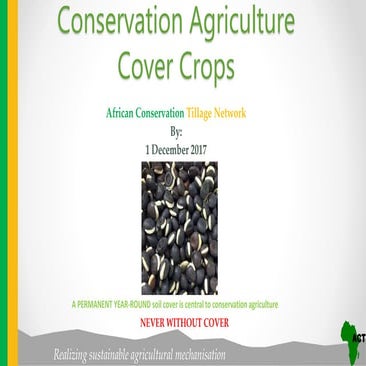 Conservation Agriculture Cover Crops Pptx