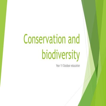 Conservation and biodiversity | PPT