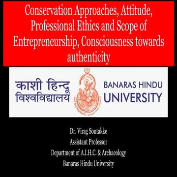 Conservation Approaches, Attitude, Professional Ethics and Scope of ...