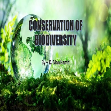 Conservation of biodiversity | PPTX