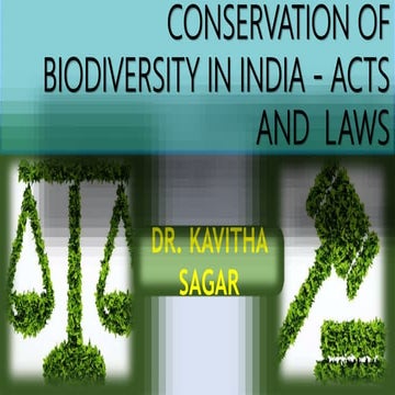 Conservation of biodiversity acts and laws...... | PPT