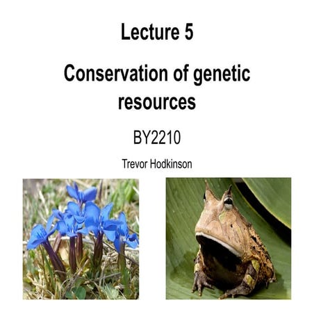 Genetics Chapter 24:Conservation Genetics | PPTX