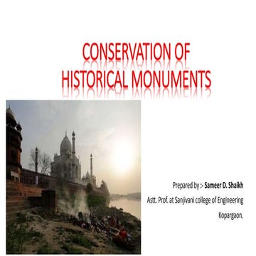 Conservation of historical monuments | PPTX