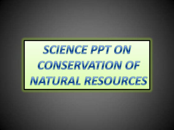 Water conservation ppt | PPT