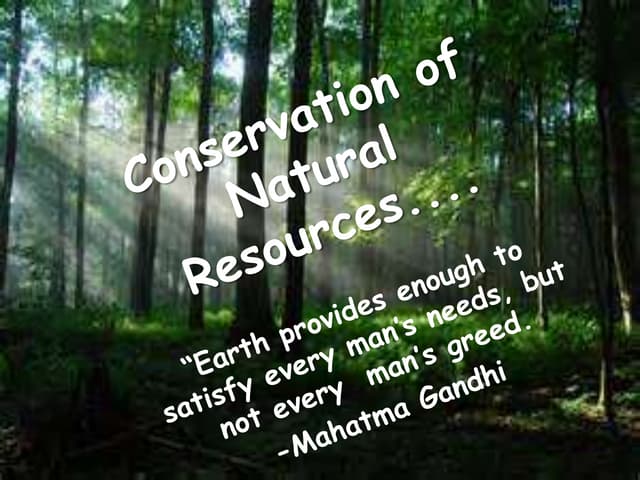 Conservation of natural resources | PPTX