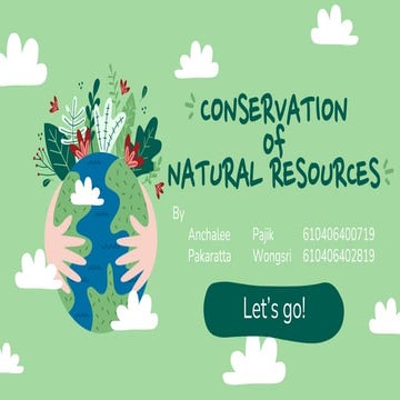Conservation of natural resources | PDF