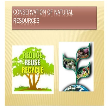 Conservation Of Natural Resources | PPT