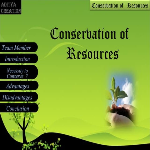 Conservation of resources | PPT