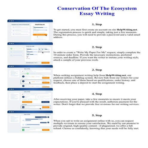 Conservation Of The Ecosystem Essay Writing | PDF | Human Resources ...
