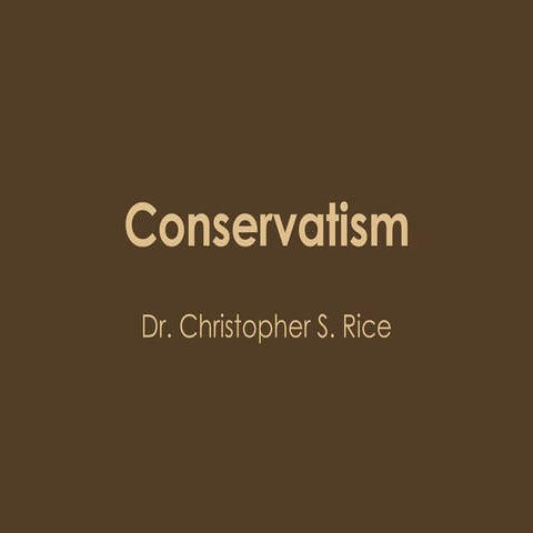 Conservatism | PPT