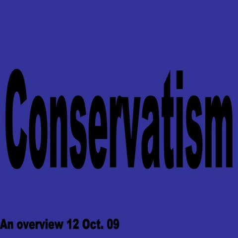 Conservatism an overview A2 g&p | PPT