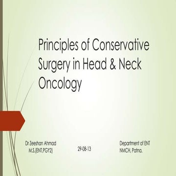 Conservative surgery for head and neck cancer | PPTX