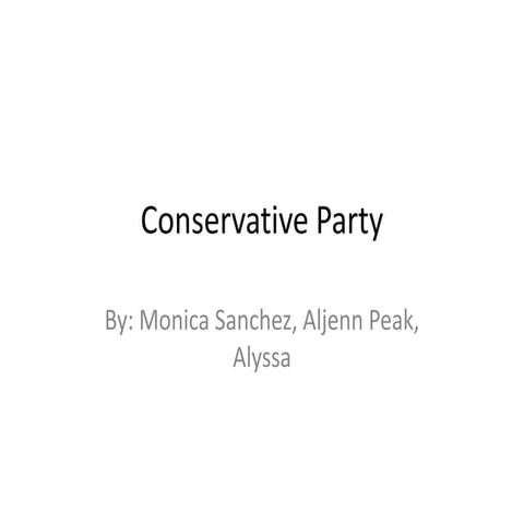 Conservative party | PPTX
