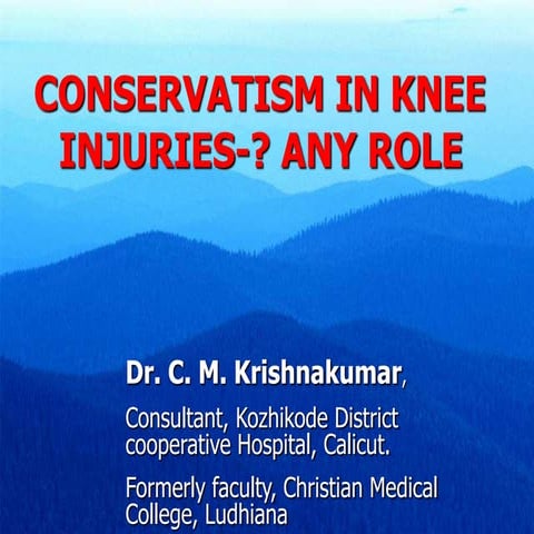 Conservative treatment for knee injury | PPT
