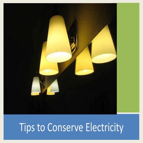 Conserve Electricity L Eddleton | PPTX