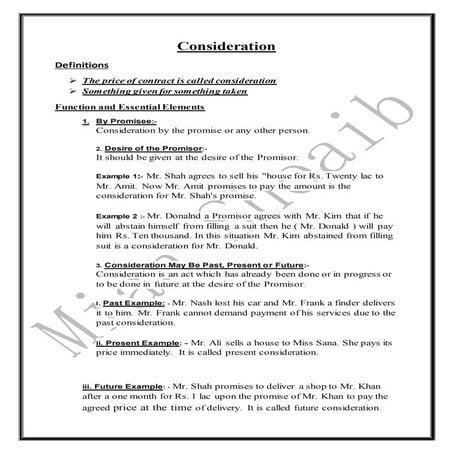 Consideration | DOCX