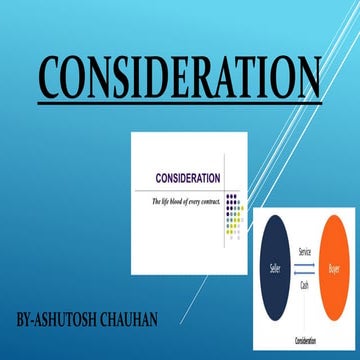 Consideration | PPTX | Law