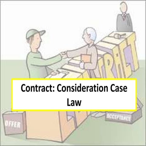 Contract Law: Consideration Case Names | PPTX