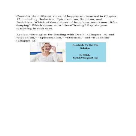 Consider the different views of happiness discussed in Chapter 12, i.docx