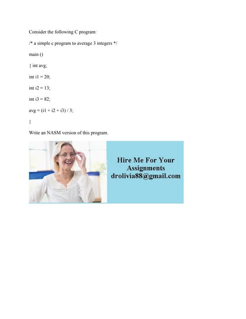 Consider The Following C Program A Simple C Program To Average 3 Ipdf 6873
