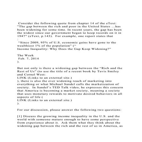 Consider the following quote from chapter 14 of the eText ”The.docx