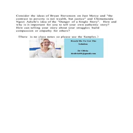 Consider the ideas of Bryan Stevenson on Just Mercy and the contras | DOCX