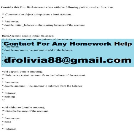 Consider this C++ BankAccount class with the following public member.pdf